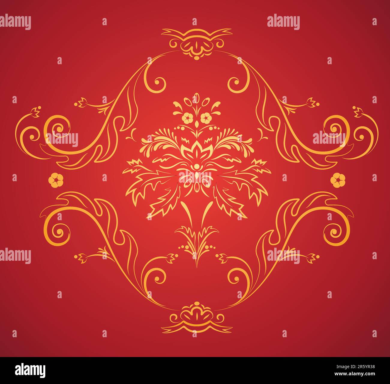 Victorian wallpaper red Stock Vector Images - Alamy