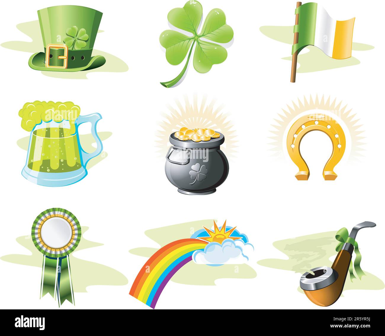 St. Patrick's Day icon set Stock Vector Image & Art - Alamy