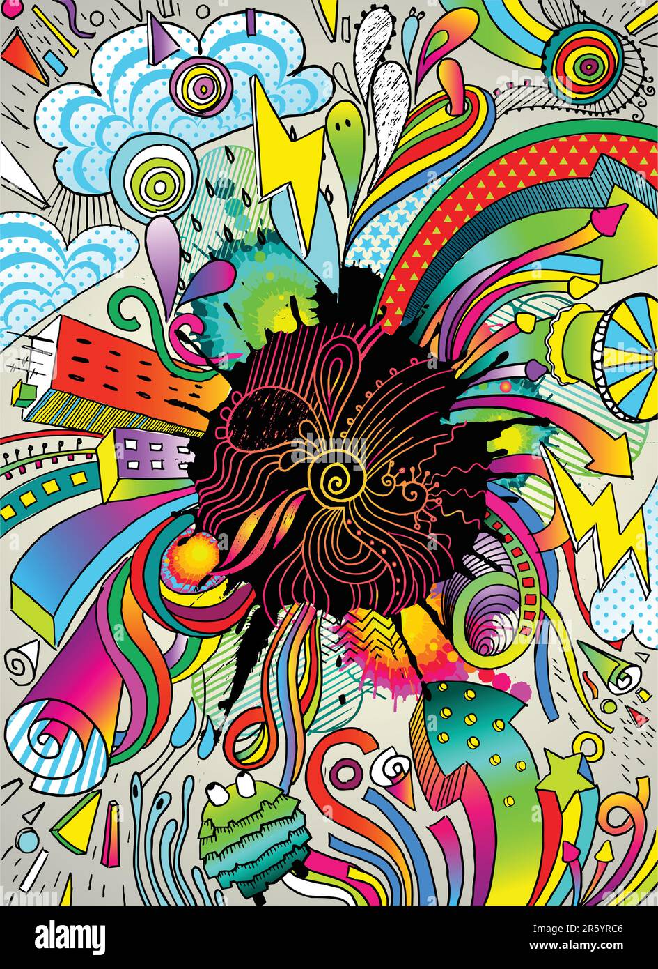 colorfull vector illustration, a lot of graphic elements Stock Vector ...