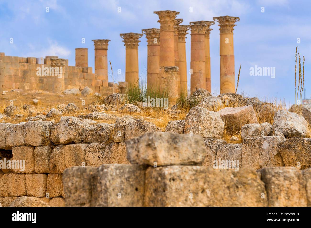 Jerash Gerasa, Jordan, ancient roman columns and ruins Stock Photo - Alamy