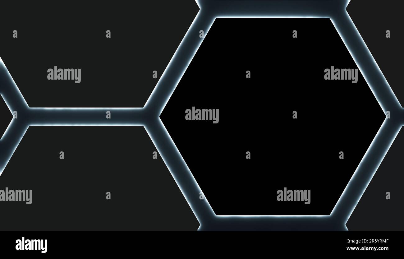 Hexagonal geometric design with light shadows Stock Photo - Alamy