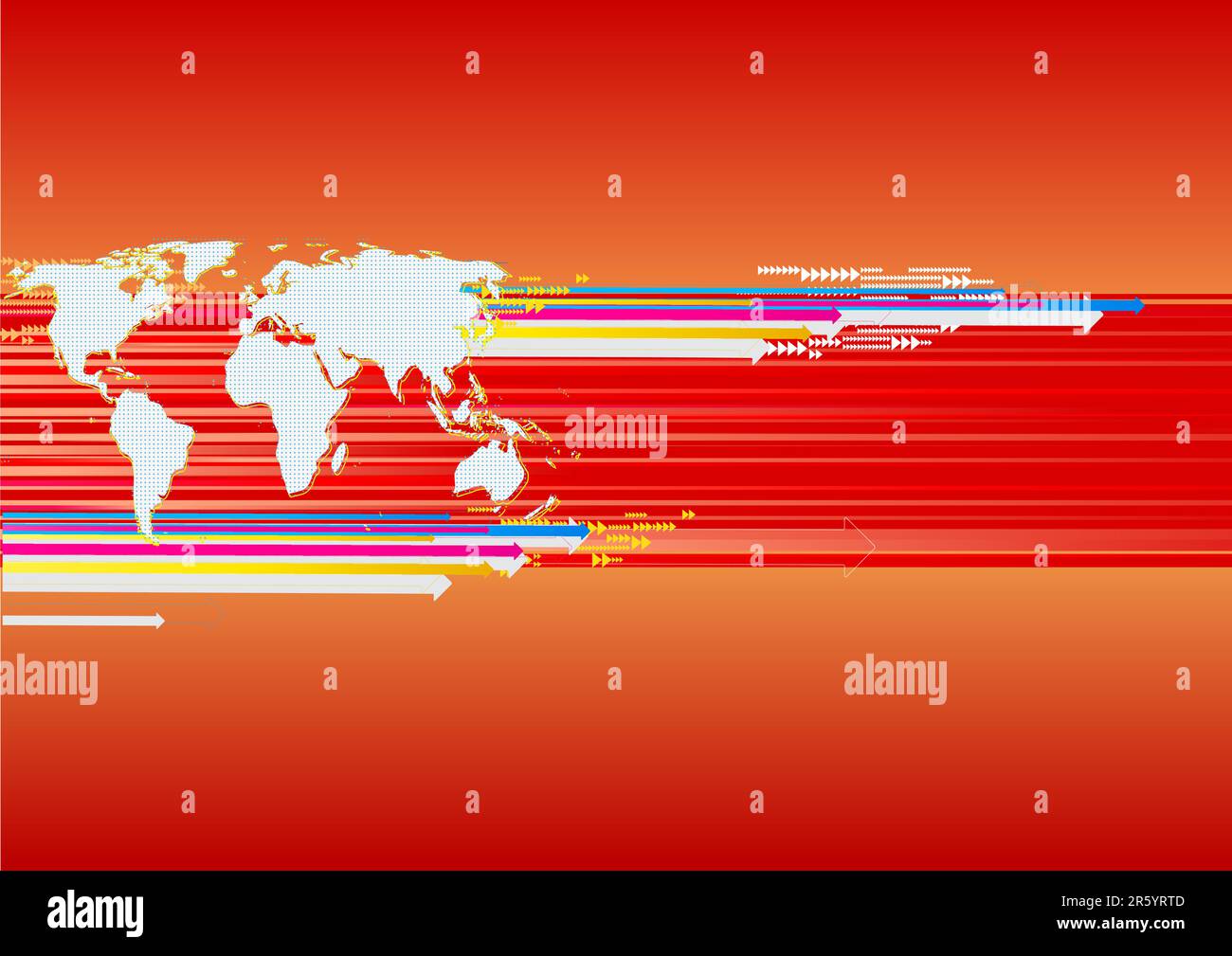 Vector illustration of Business background with world map Stock Vector ...