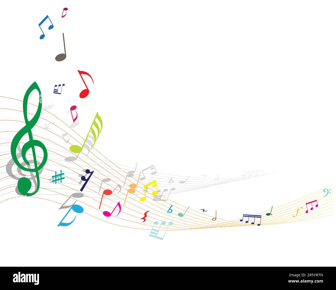 Abstract vector musical note background with lines Stock Vector Image ...