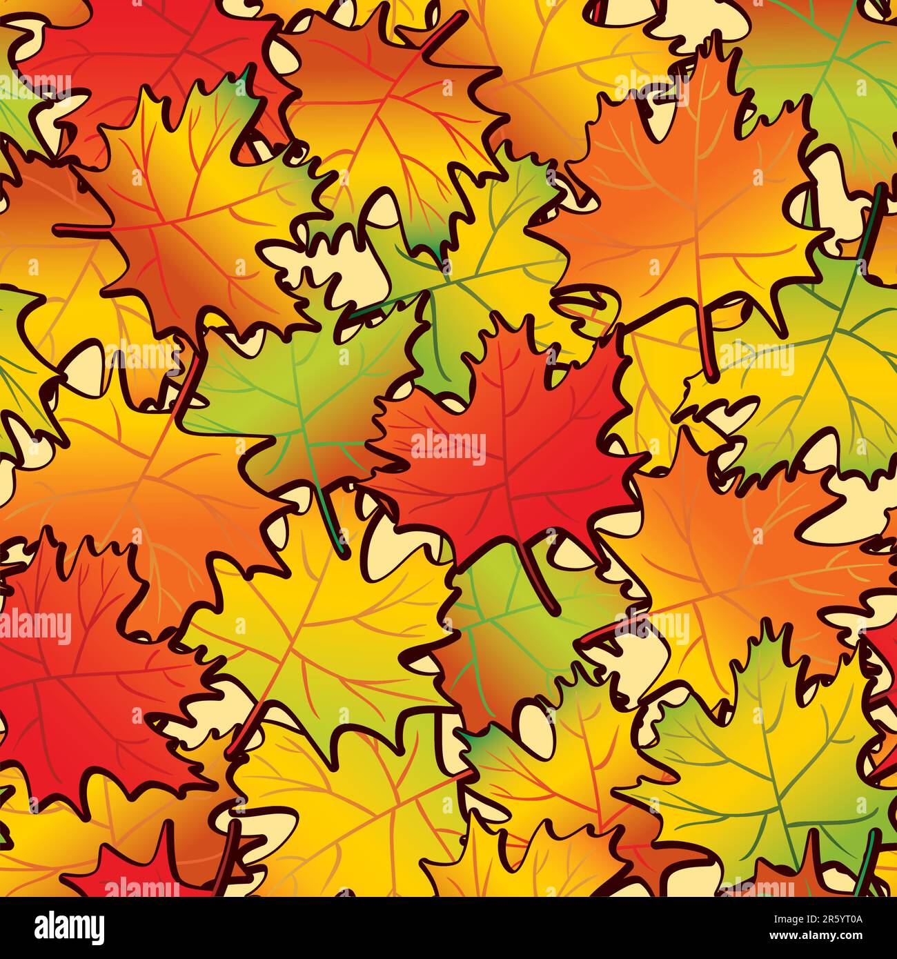 Maple leaf abstract background. Seamless. Vector illustration Stock ...