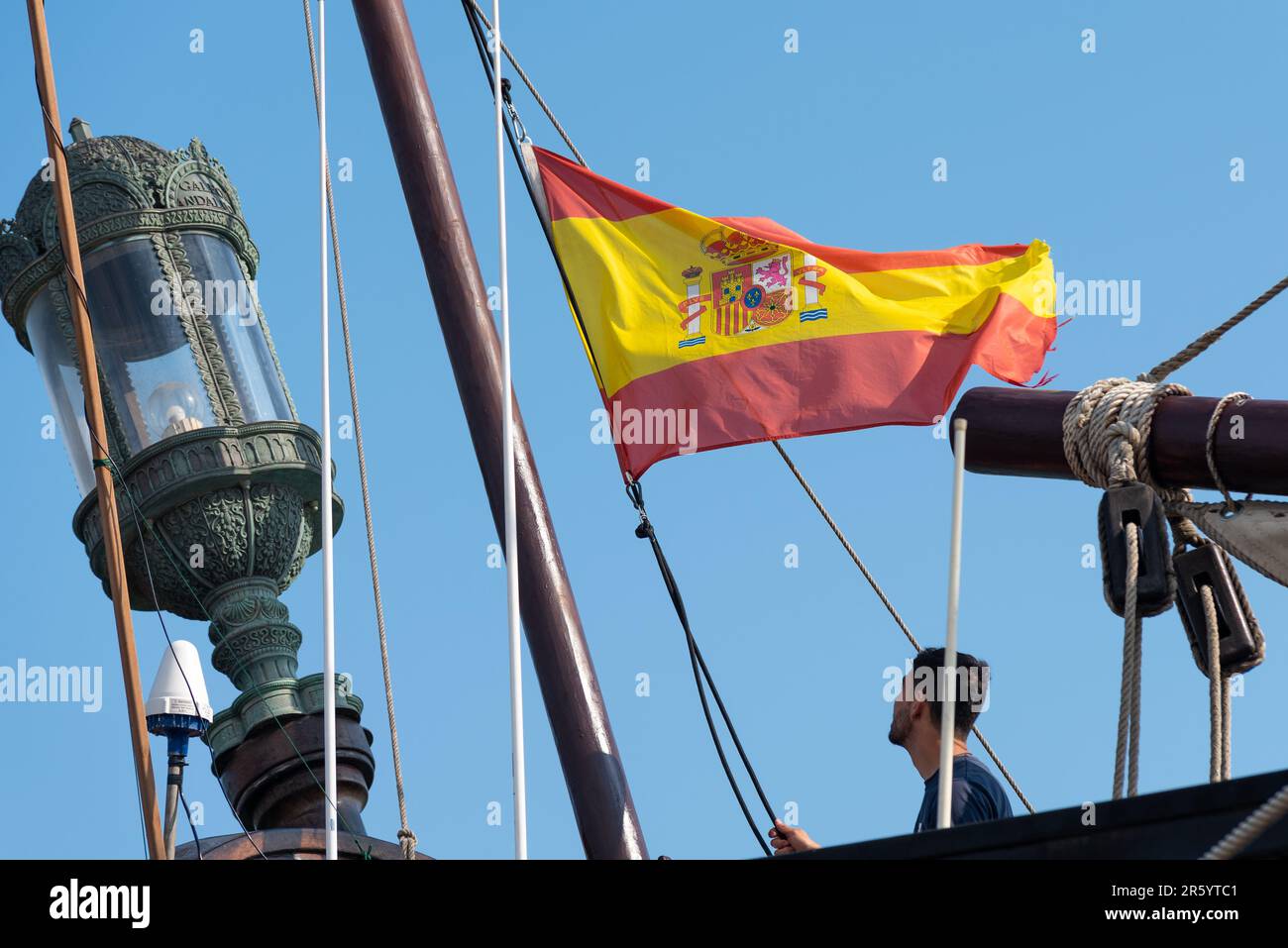 Replica 17th century Spanish galleon at Southend Pier, Southend on Sea ...