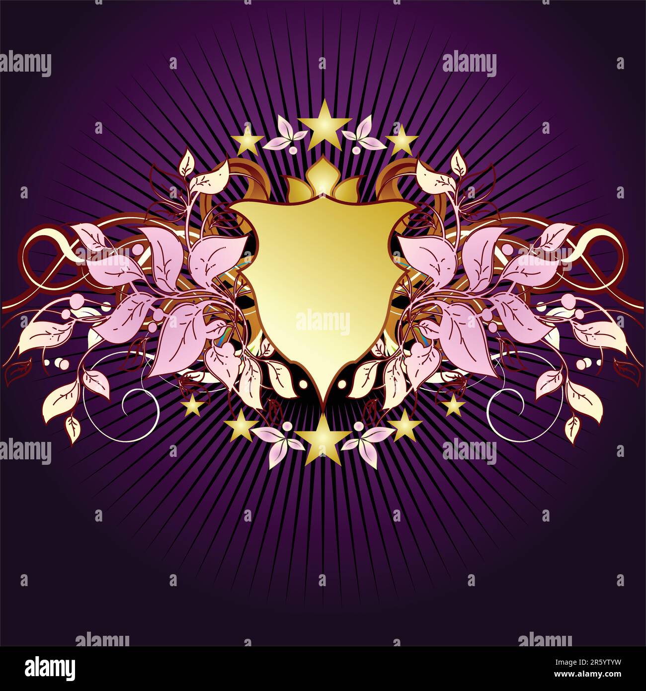 ornamental shield, this illustration may be usefull as designer work ...