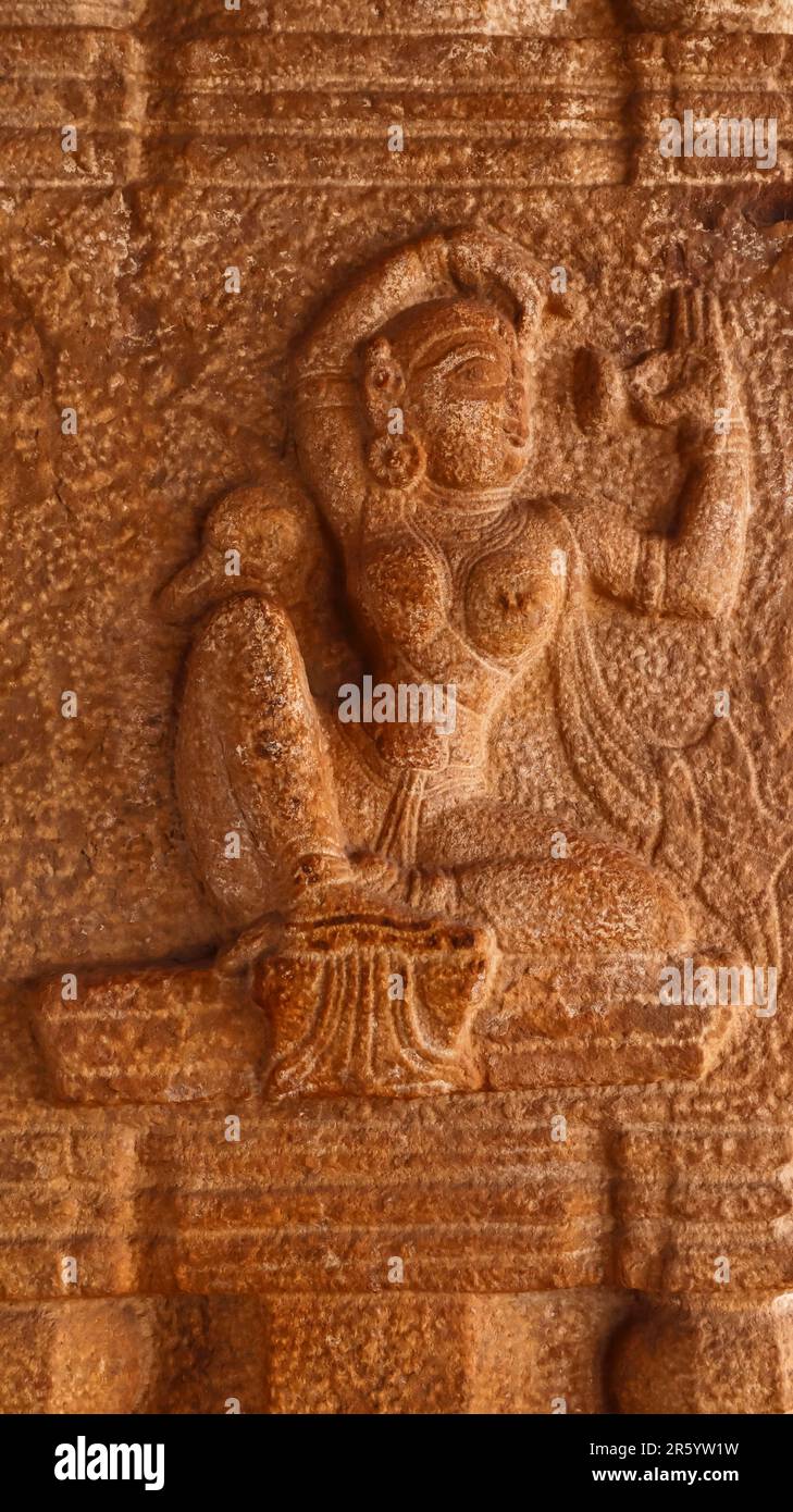 Sculpture of Sura Sundari on the Pillars Raghunatha Swamy Temple ...