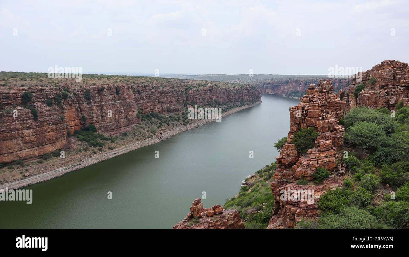 View of Grand Canyon of Gandikota, Penna River, Kadapa, Andhra Pradesh ...