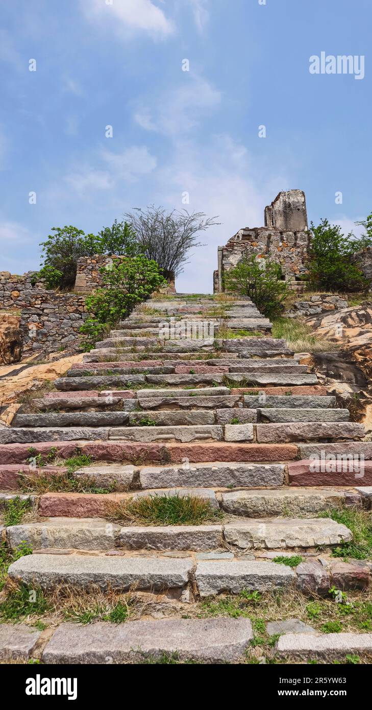 Stair Lead to the Top of the Gooty Fort, Anantpur, Andhra Pradesh ...