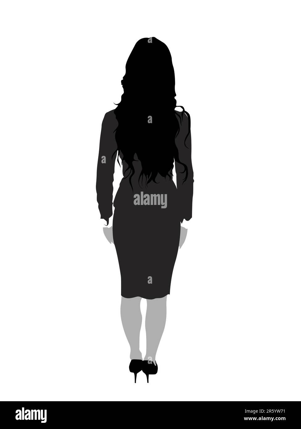 Silhouette women standing on Stock Vector Images - Alamy