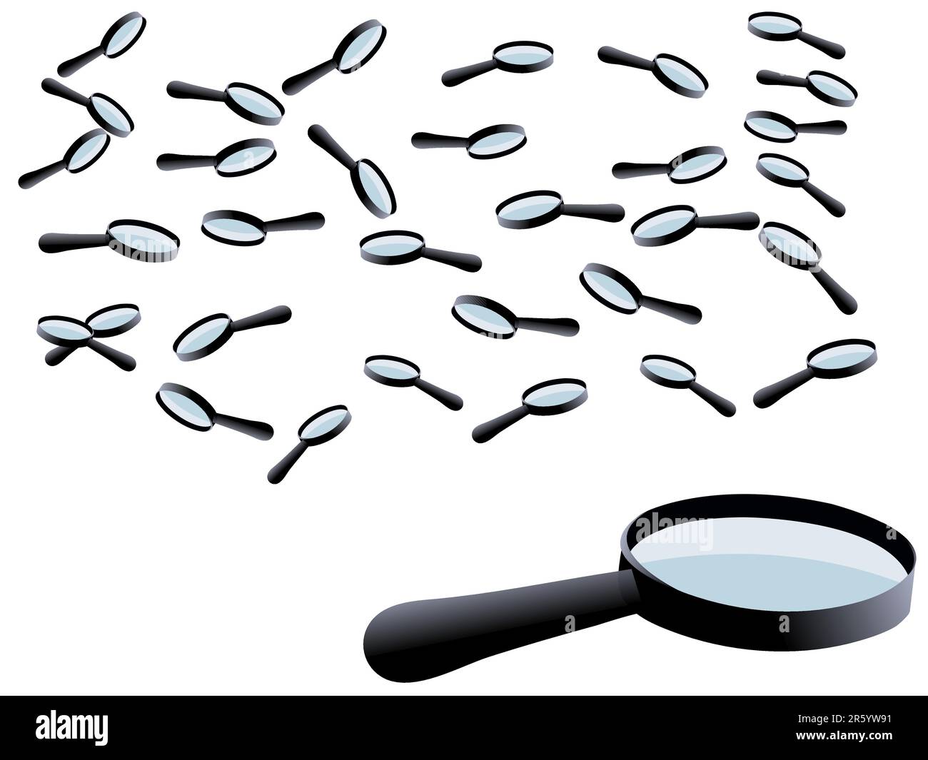 Decorative magnifying glass vector hi-res stock photography and images ...