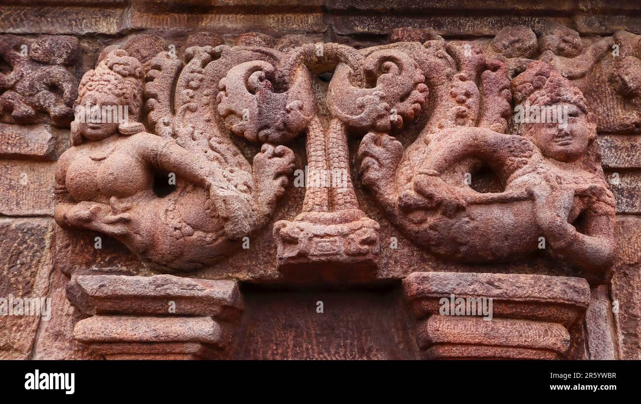Ancient sculpture on the Sangameswara Temple, Alampur, Gadwal ...