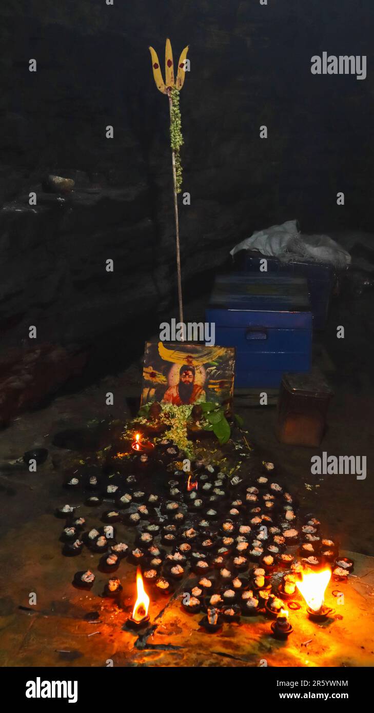 Inside View of Agastya Cave Temple, Nandyal, Andhra Pradesh, India ...