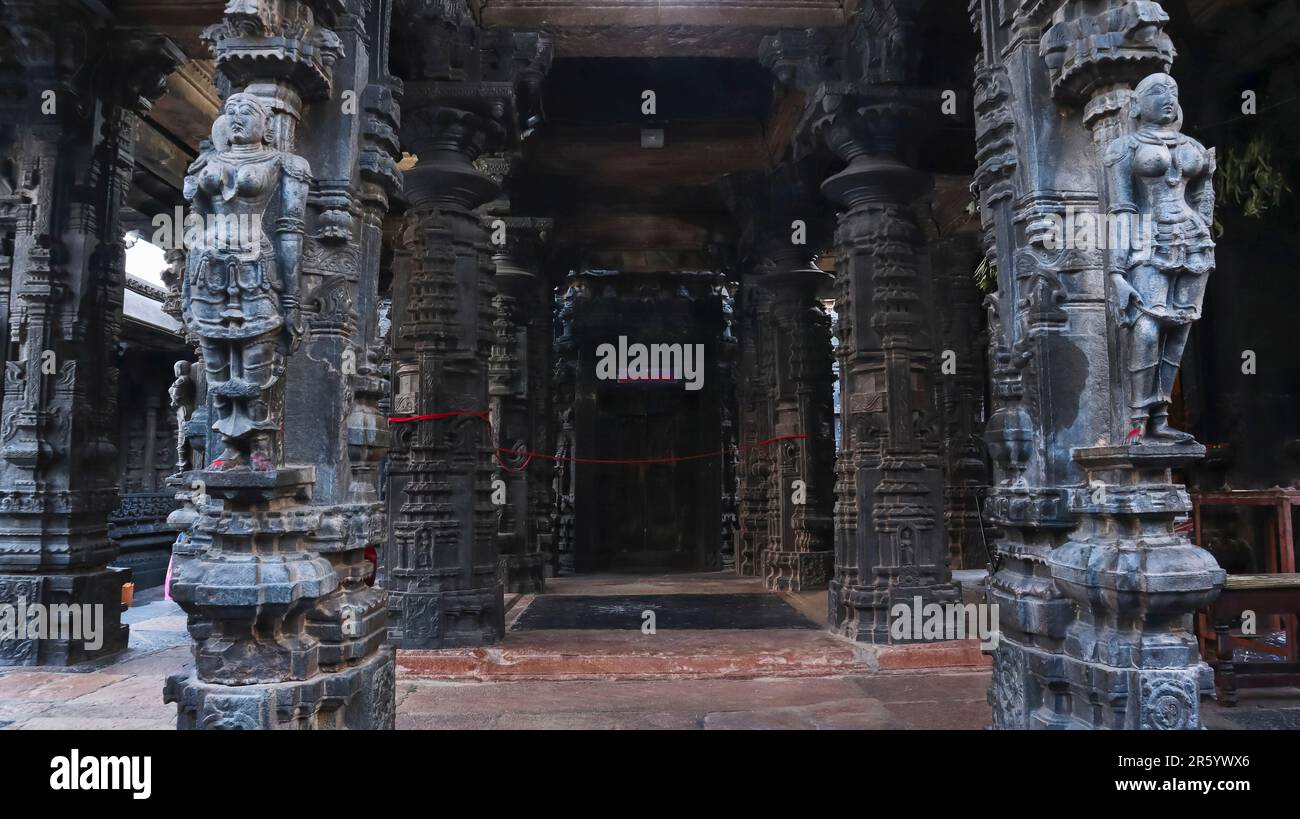 Beautifully Carved Pillars of Mandapa at Chintala Venkatramana Swamy ...