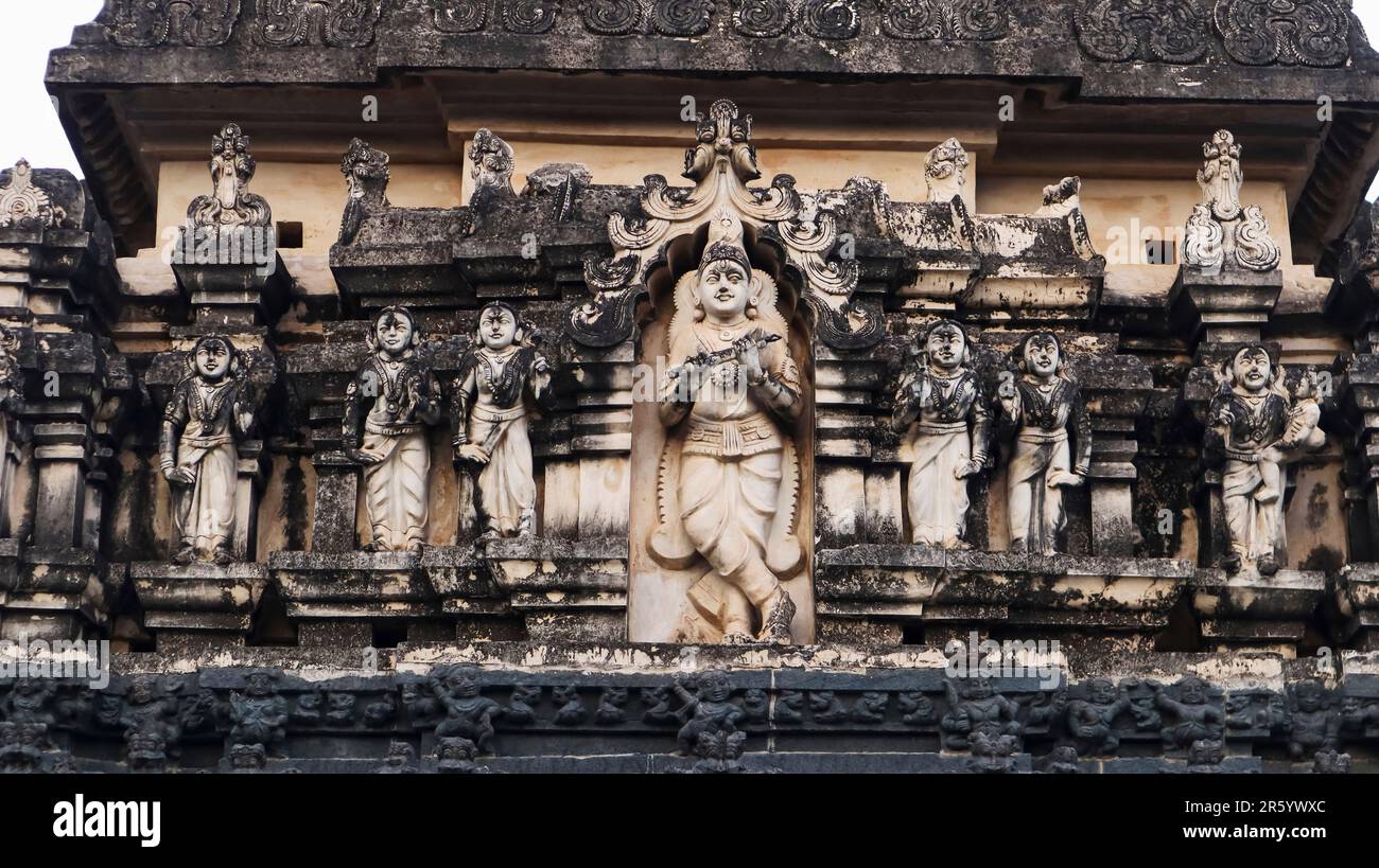 Ancient sculpture of Hindu God and Goddess on the Chintala Venkatramana ...