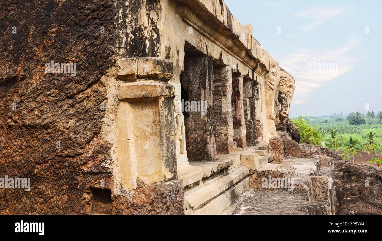 Ruin of Second Storey View of Undavalli Caves, Vijayawada, Andhra ...