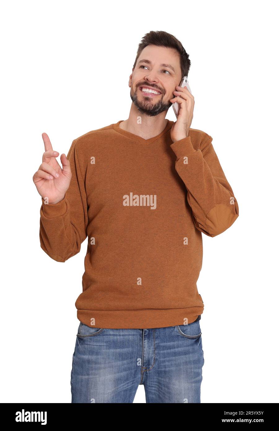 Modern professional man talking on Cut Out Stock Images & Pictures - Alamy