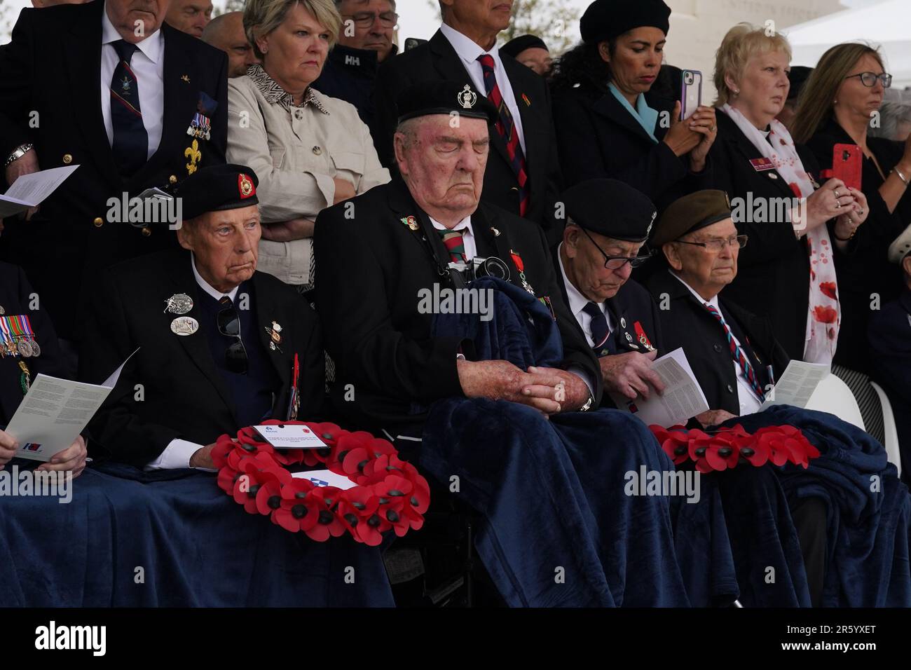 D-Day veterans during the Royal British Legion (RBL) Service of ...