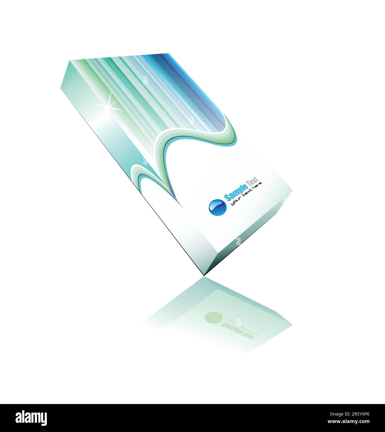 Software or Generic Product 3D Boxes Icon set with reflections and ...