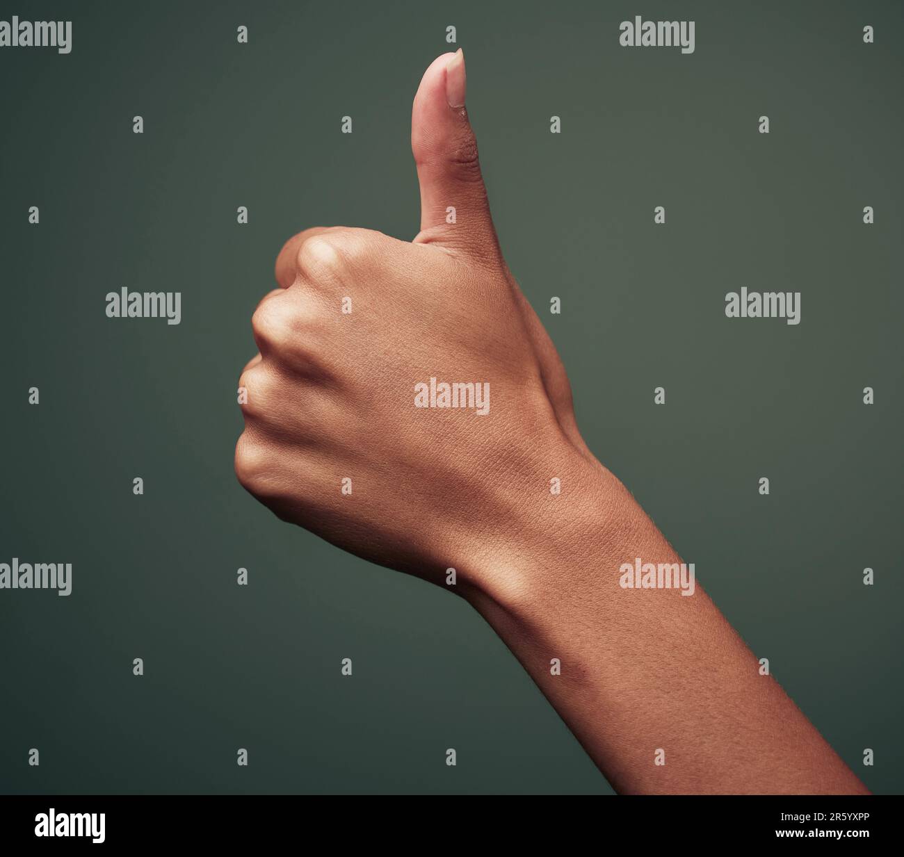 Thumbs up, hand gesture with emoji and agreement, person with approval ...