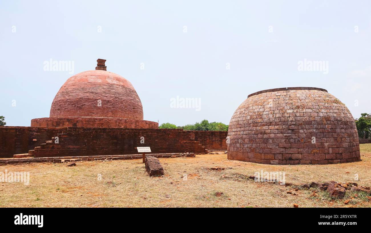 View of Votive Stupa and Maha Stupa at Thotlakonda Ancient Buddhist ...