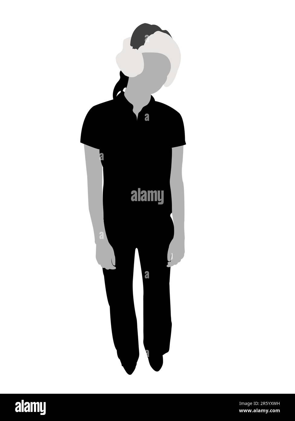 lady wearing santa-cap on isolated background Stock Vector Image & Art ...