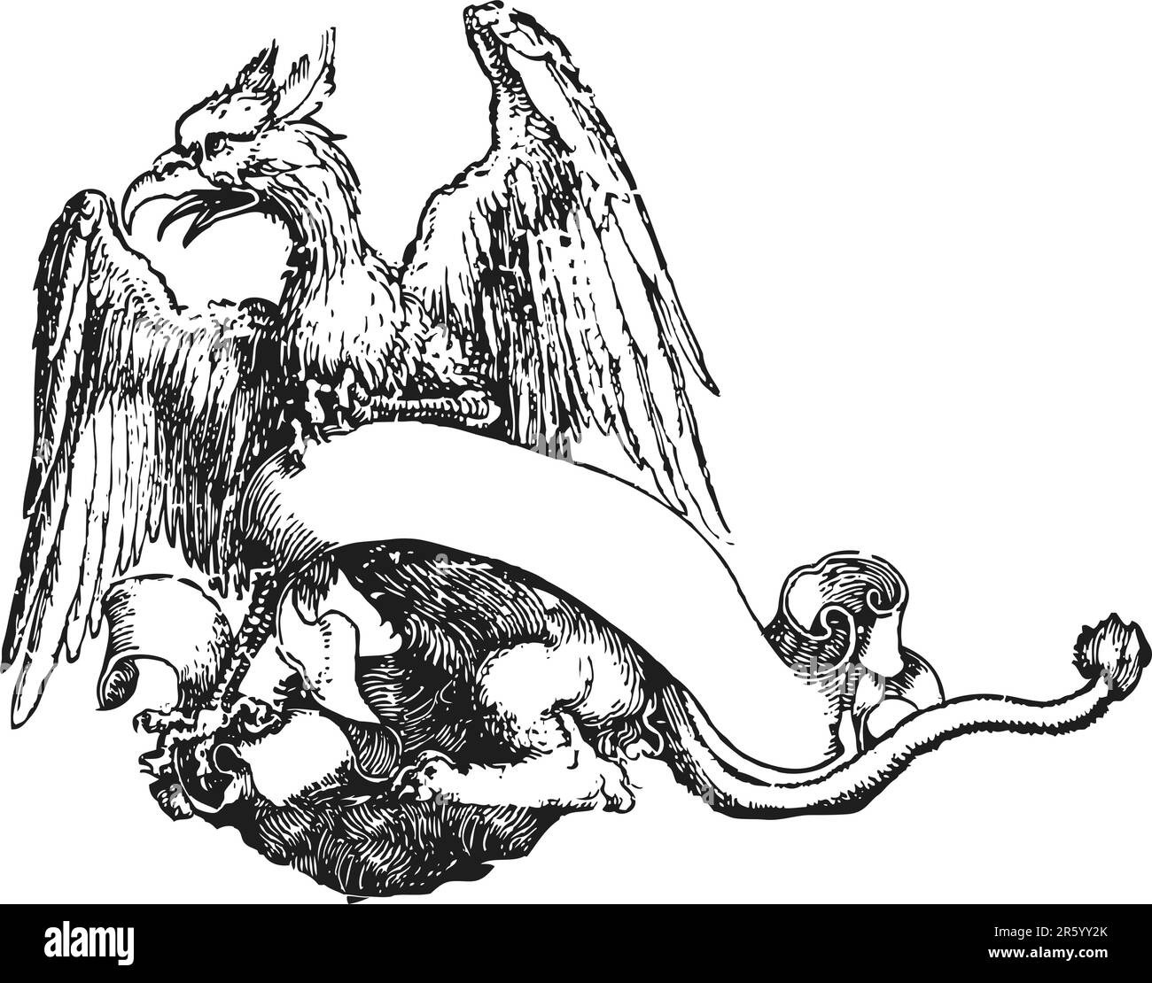 Royal ribbon Black and White Stock Photos & Images - Alamy