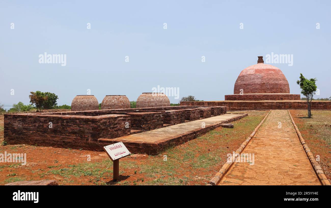 View of Votive Stupa and Maha Stupa at Thotlakonda Ancient Buddhist ...