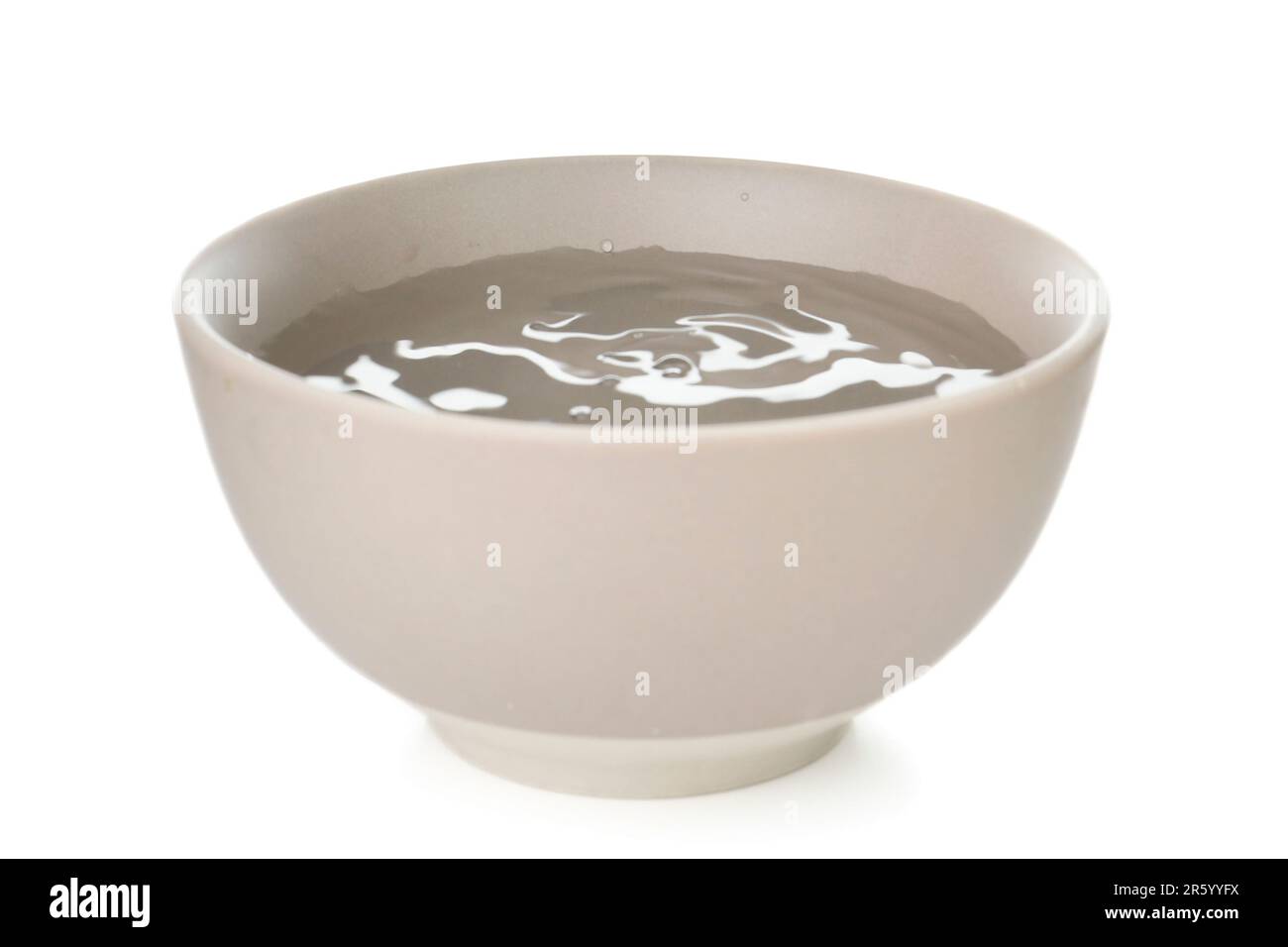 Ceramic bowl full of water isolated on white Stock Photo - Alamy