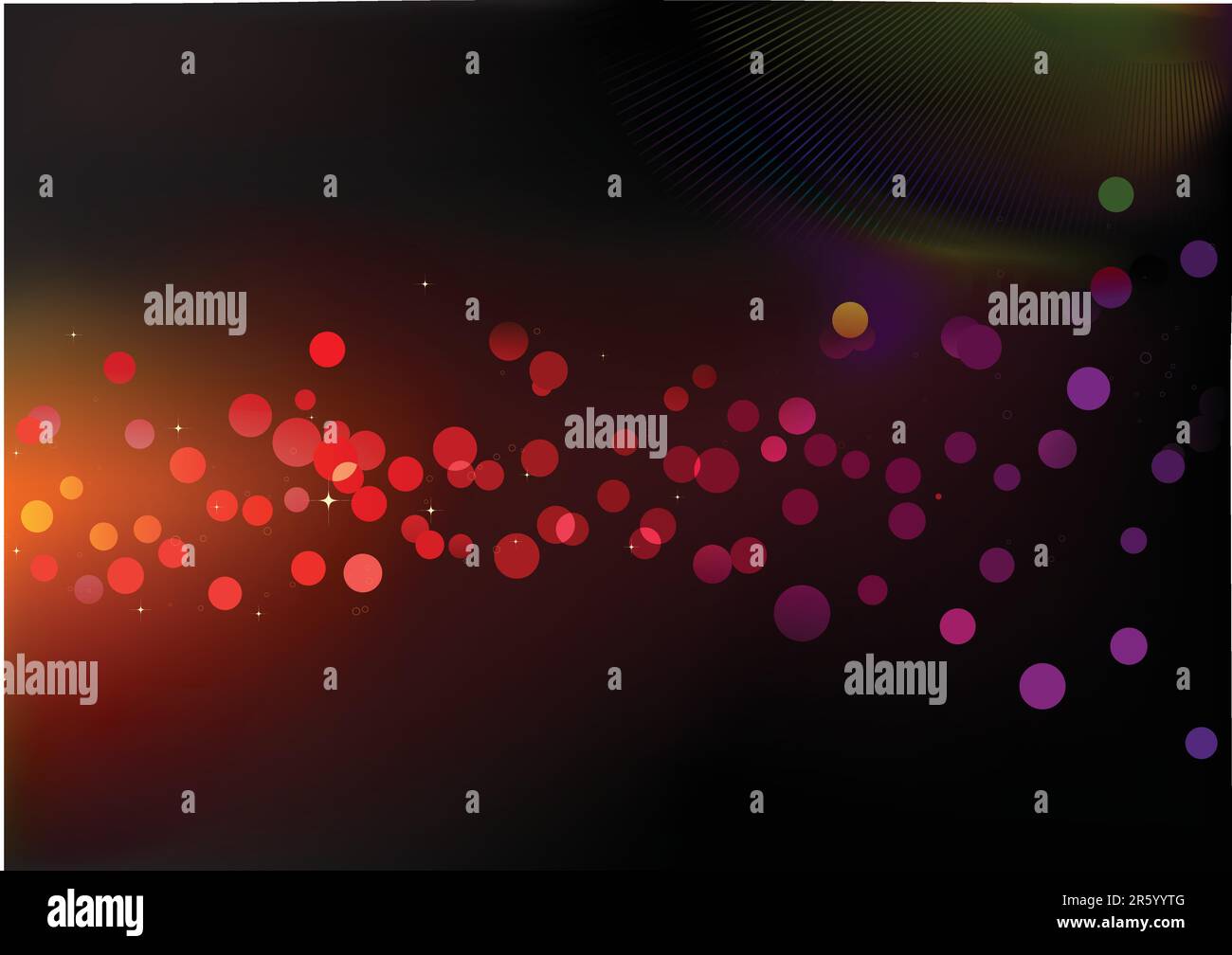Vector illustration of disco lights dots pattern on black background ...