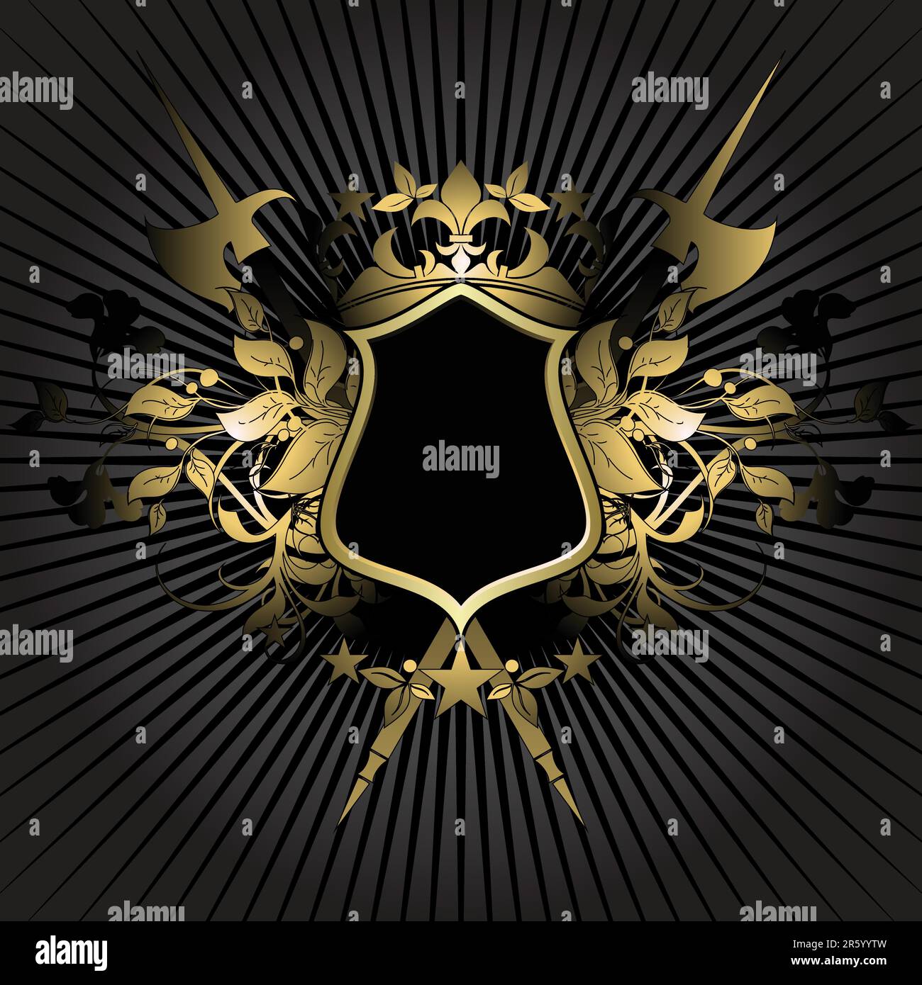ornamental shield, this illustration may be usefull as designer work ...