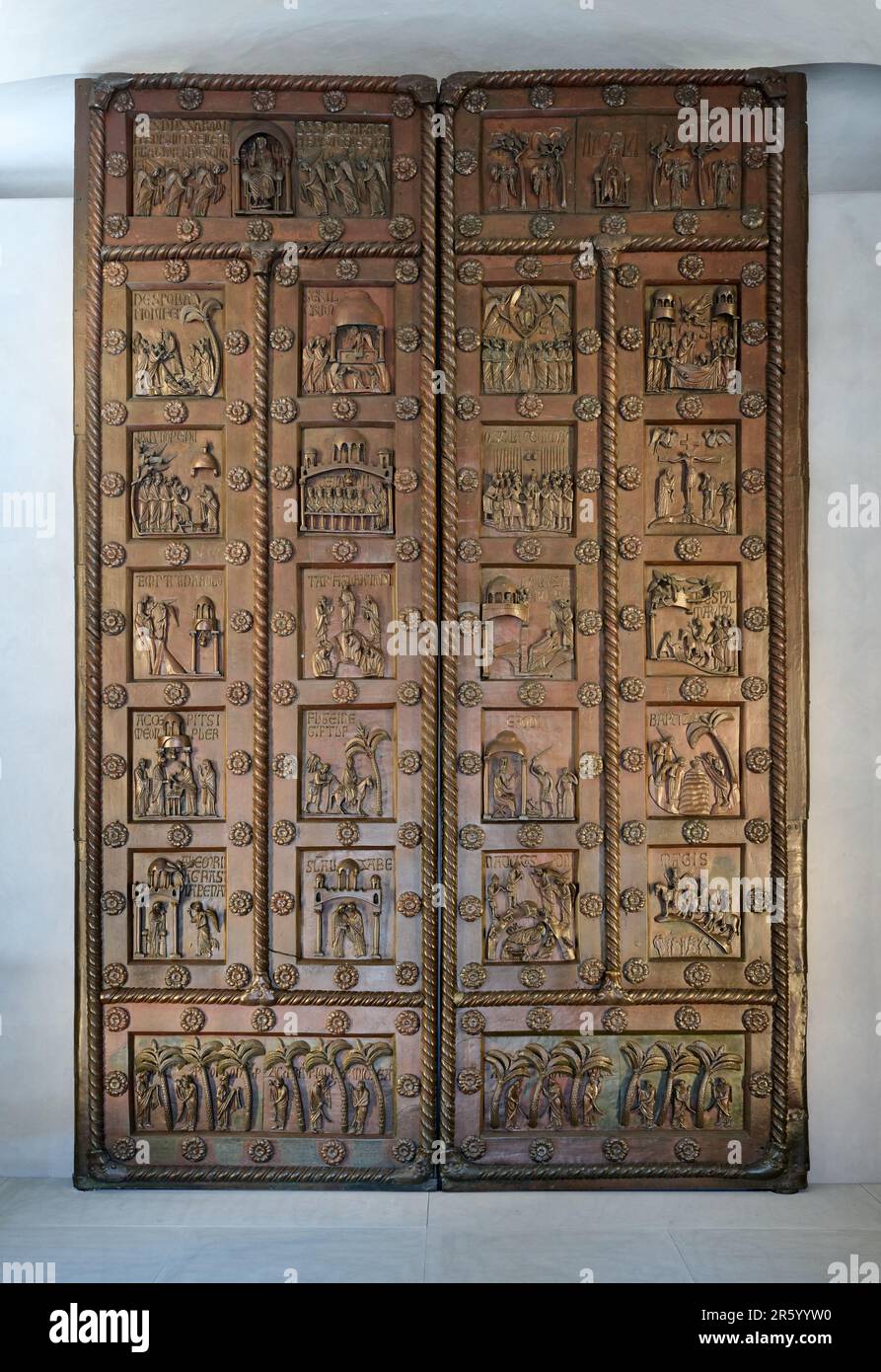 original door of cathedral of Pisa, interior shot in Museo dell'Opera ...