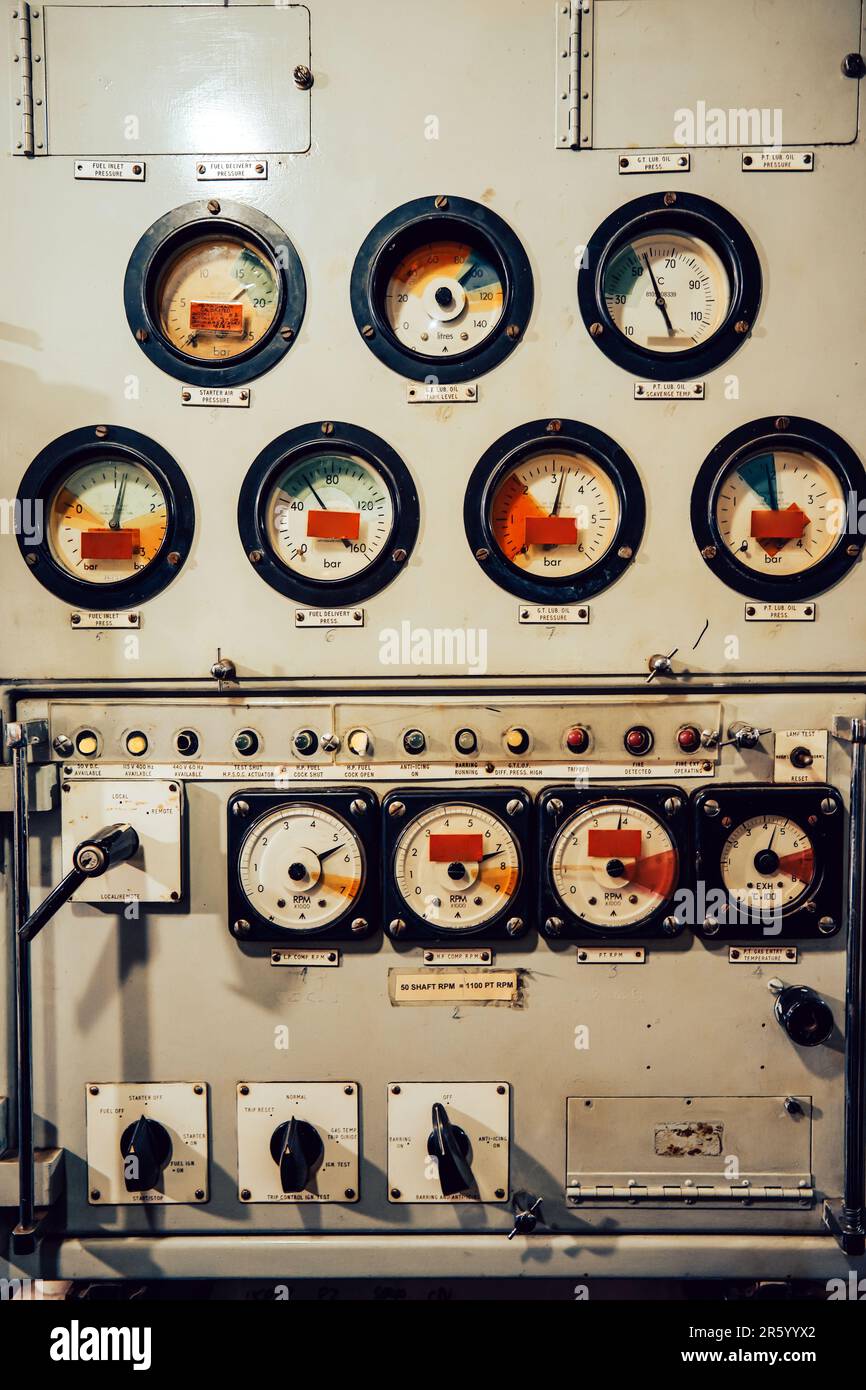 Image of a control panel with many buttons Stock Photo - Alamy