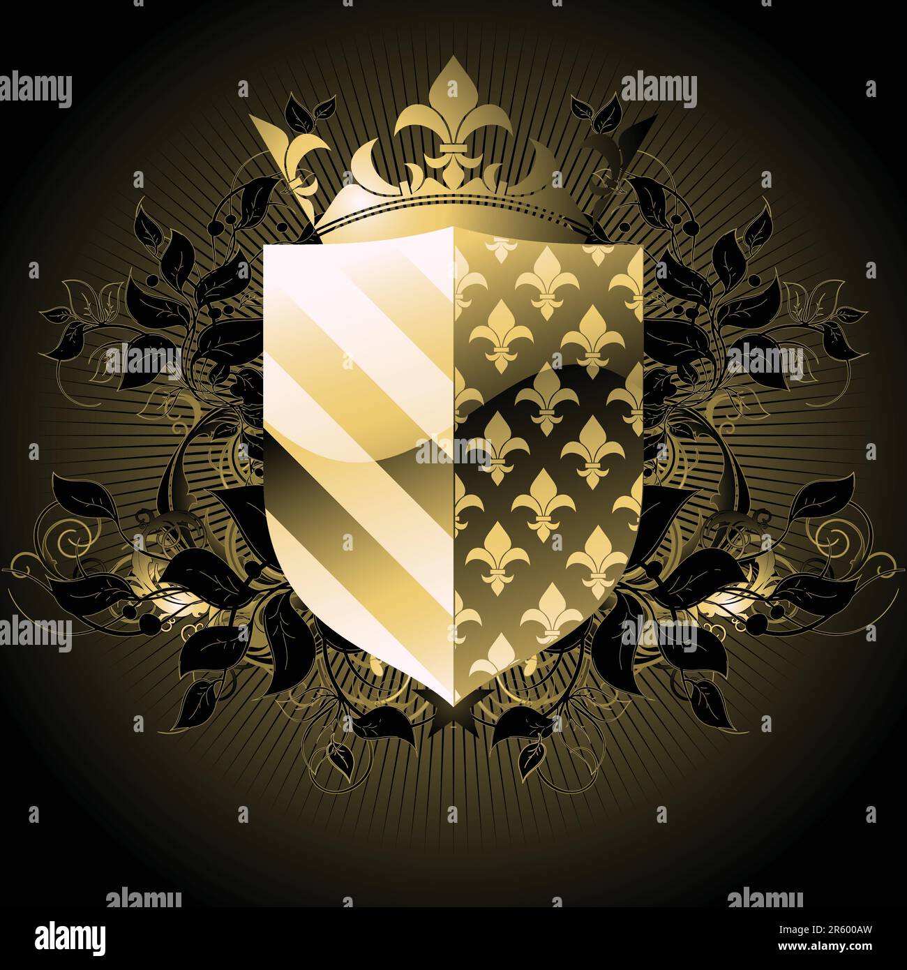 ornamental shield, this illustration may be usefull as designer work ...