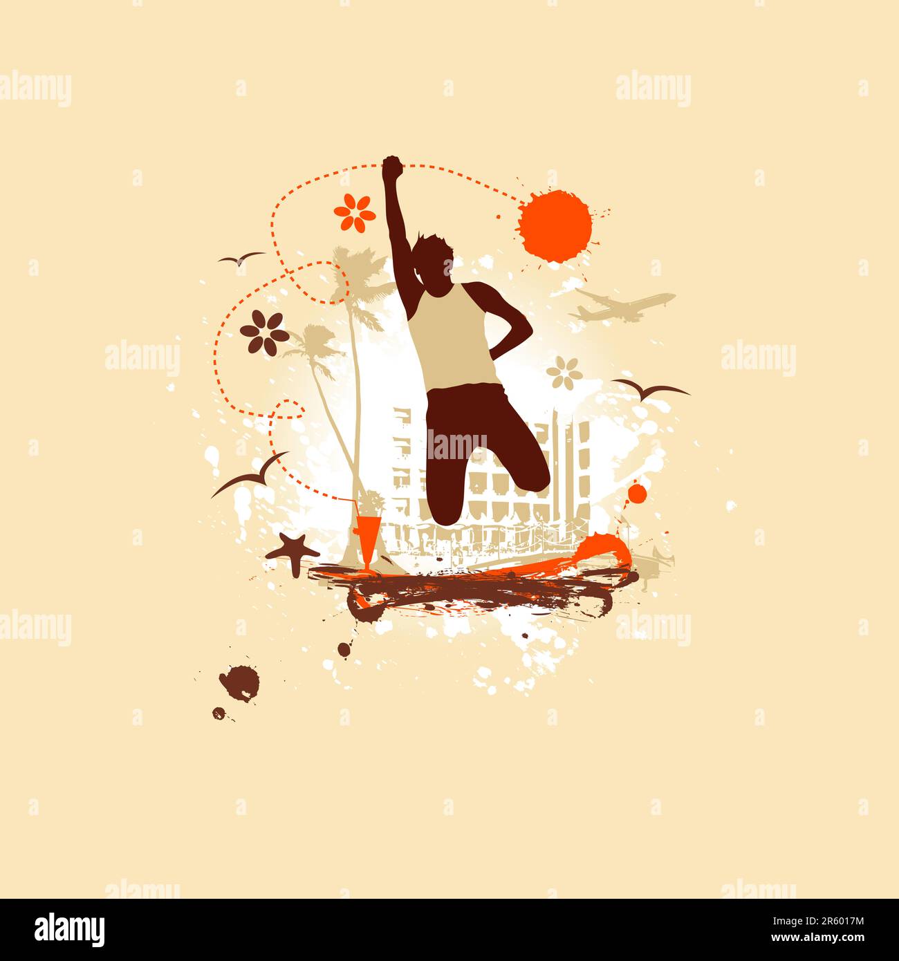 Summer animal relax Stock Vector Images - Alamy