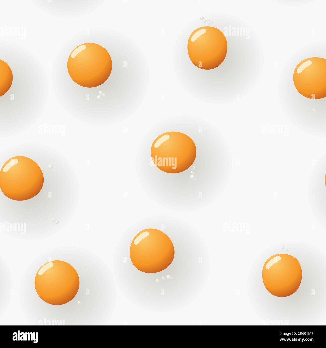 Abstract fried-eggs background. Seamless. Light gray - orange palette ...