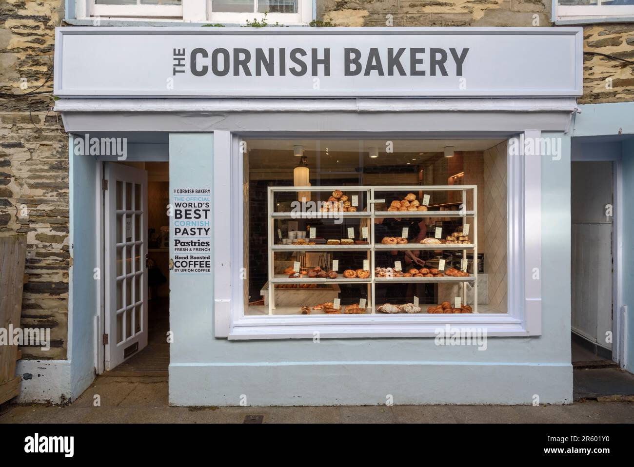 The Cornish Bakery in Padstow, a picturesque fishing port on the north coast of Cornwall ...