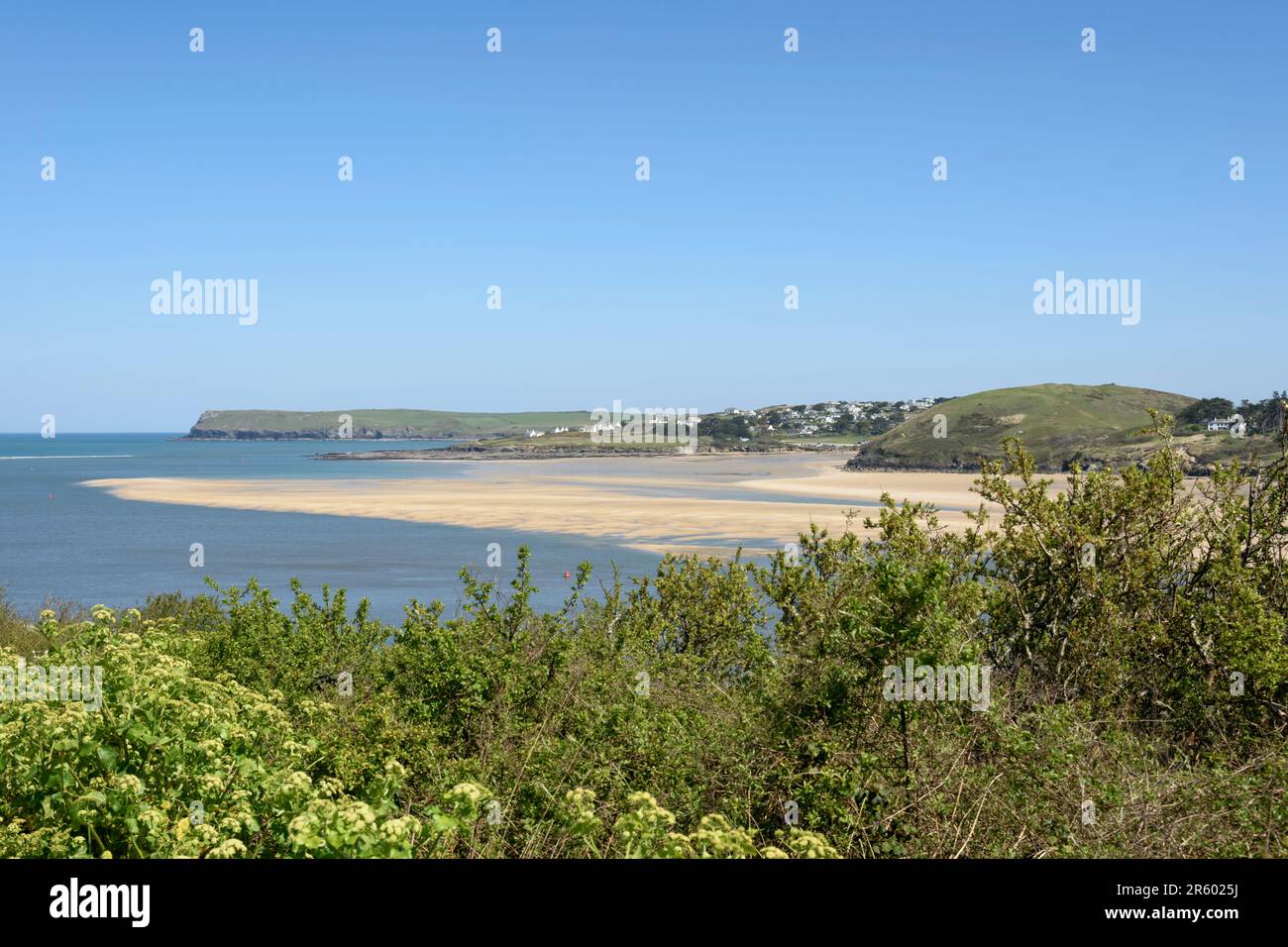 View of Trebetherick from the South West Coast Path, near Padstow ...