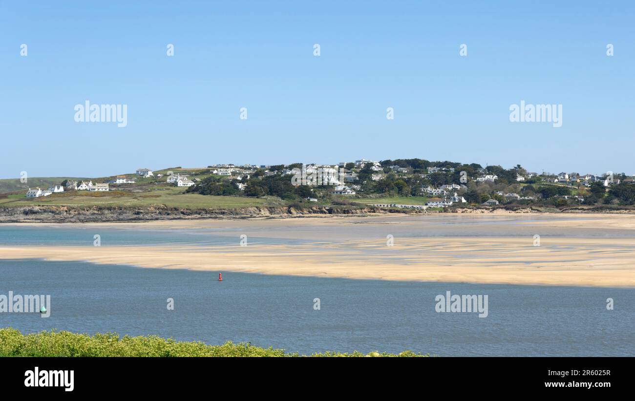 View of Trebetherick from the South West Coast Path, near Padstow ...