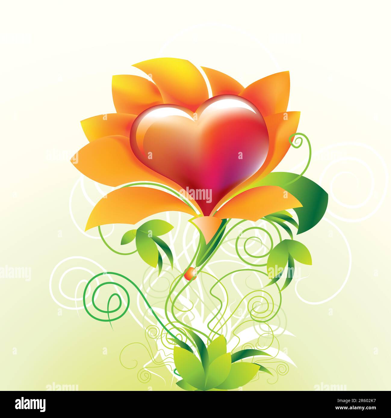 Heart leaf logo Stock Vector Images - Alamy