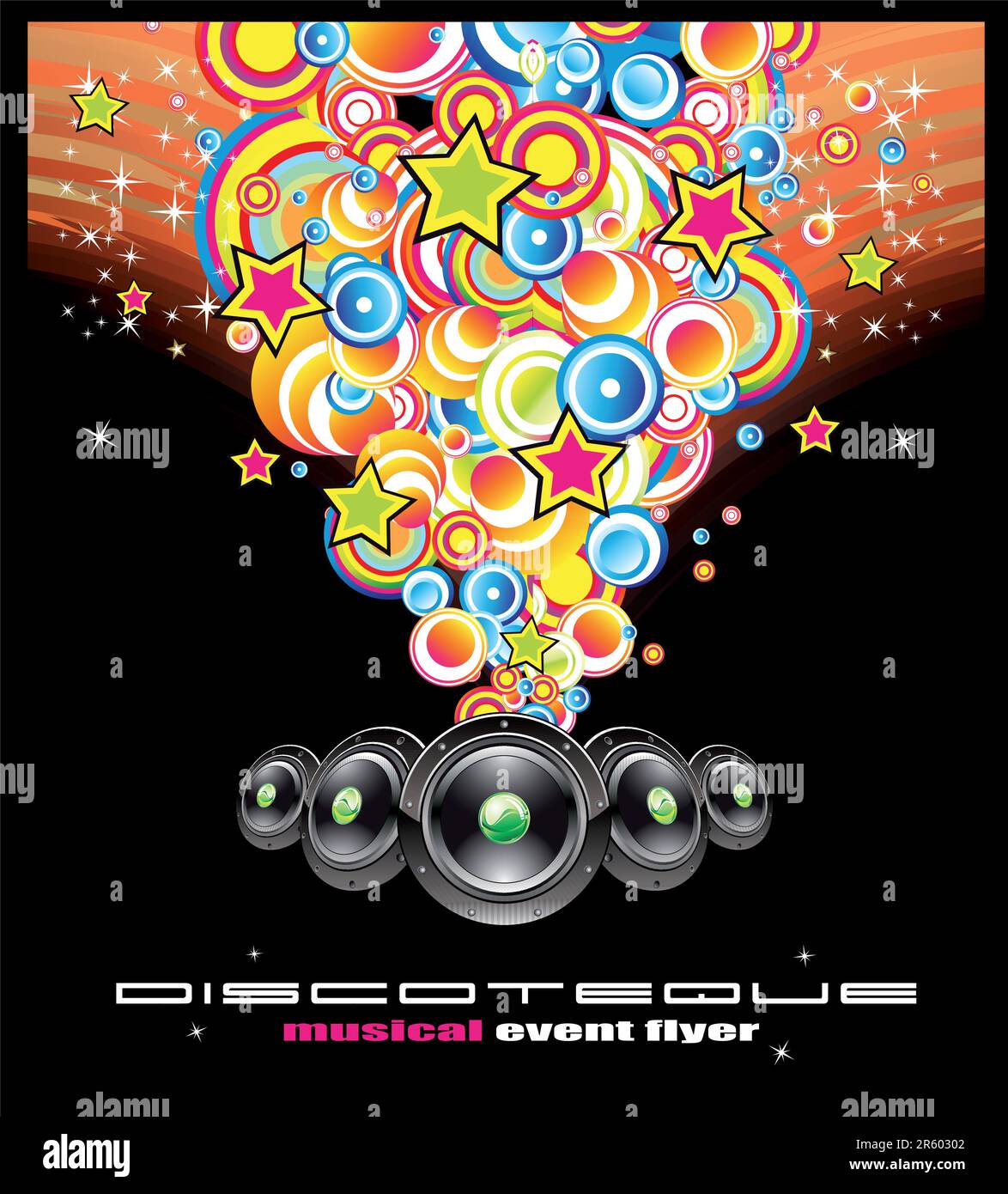 Colorful Bubbles Music Event Flyer Stock Vector Image & Art - Alamy