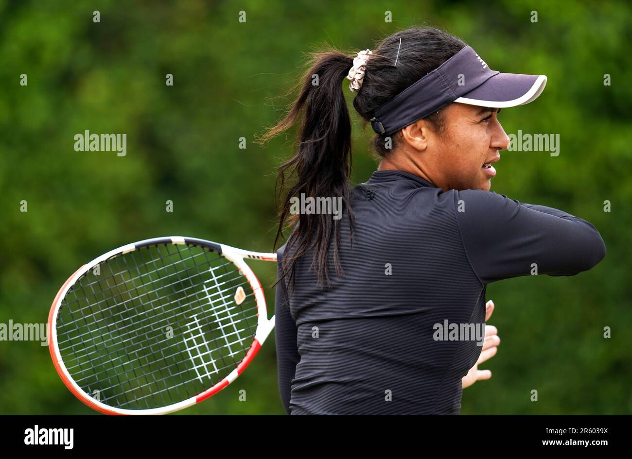 Great Britain's Heather Watson during a practice session on day two of ...