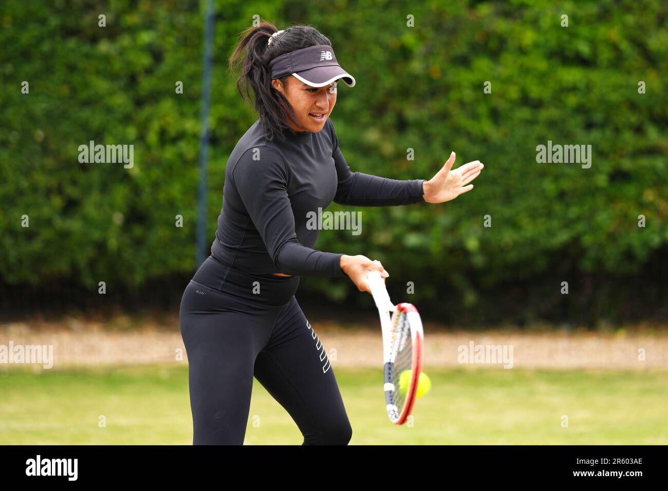 Great Britain's Heather Watson during a practice session on day two of ...