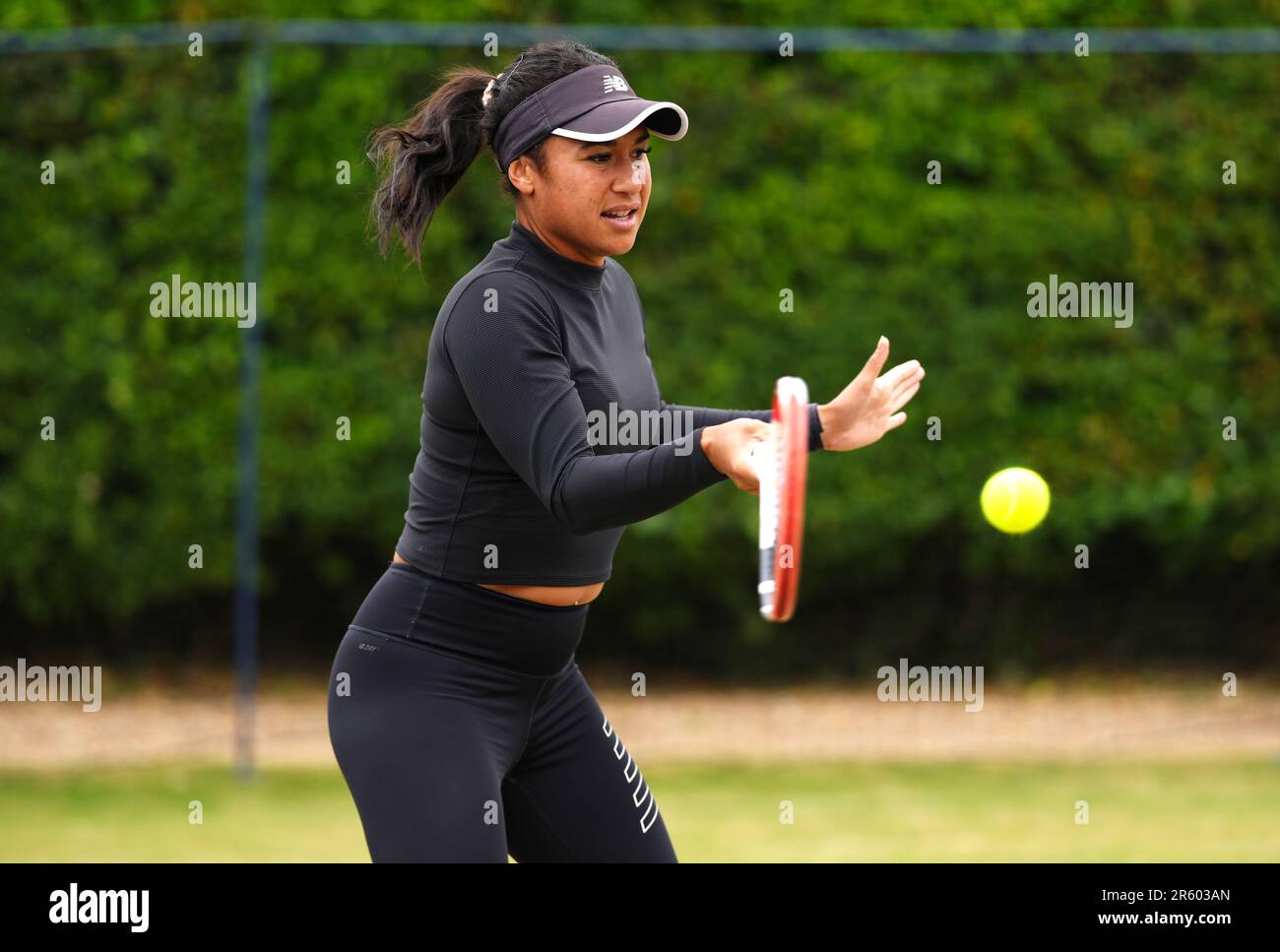 Great Britain's Heather Watson during a practice session on day two of ...