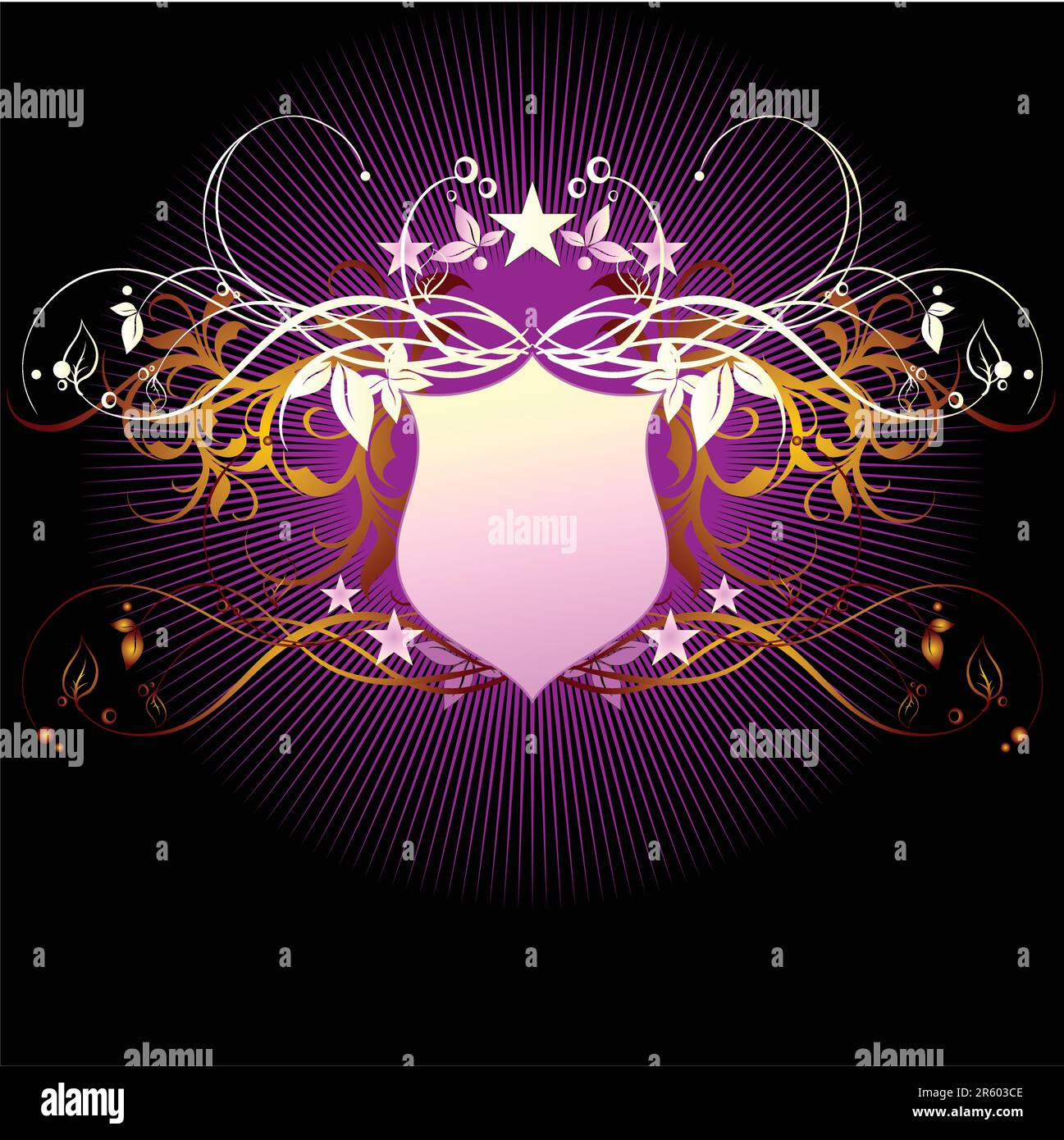 ornamental shield, this illustration may be usefull as designer work ...