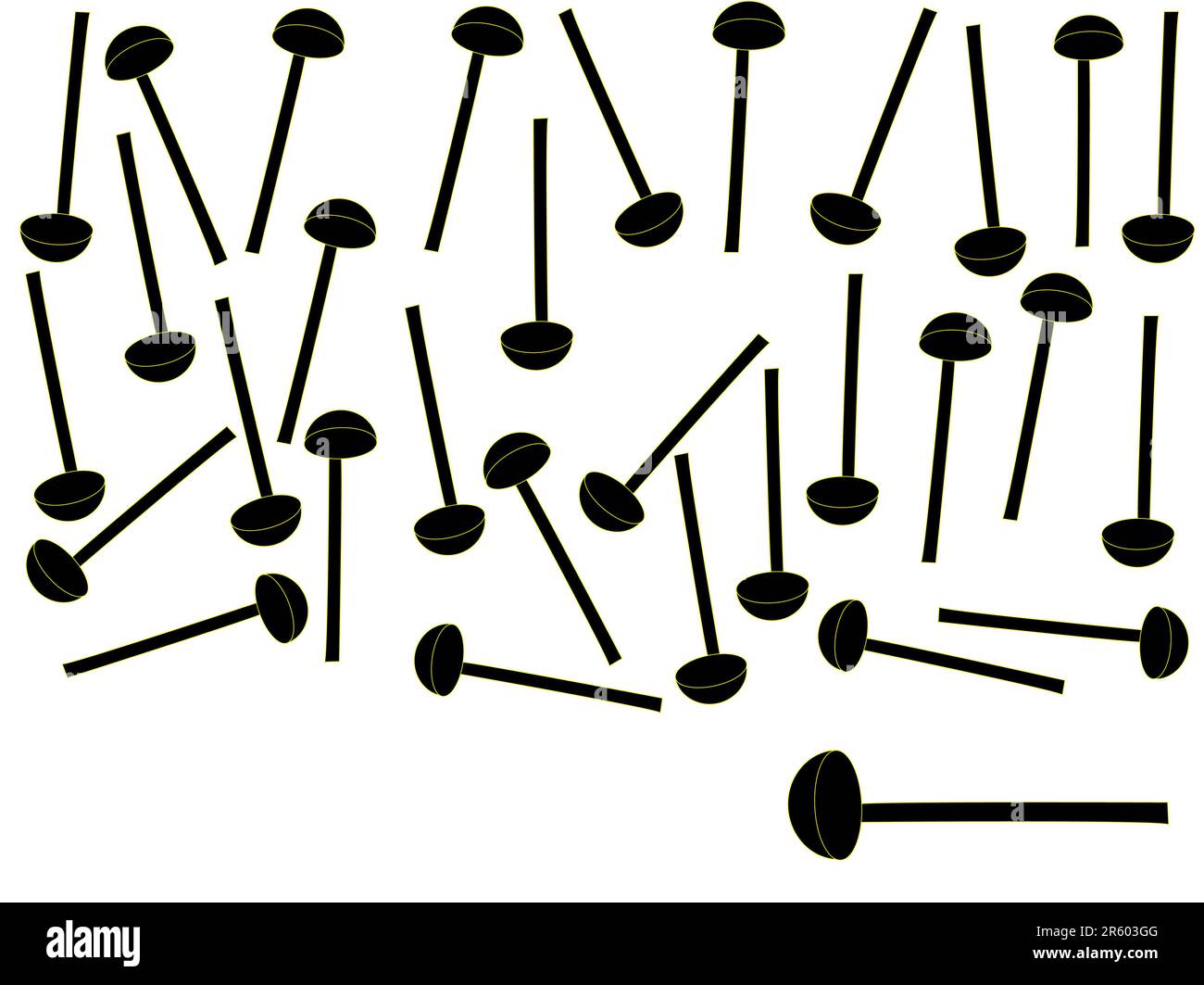 ladles on isolated background Stock Vector Image & Art - Alamy