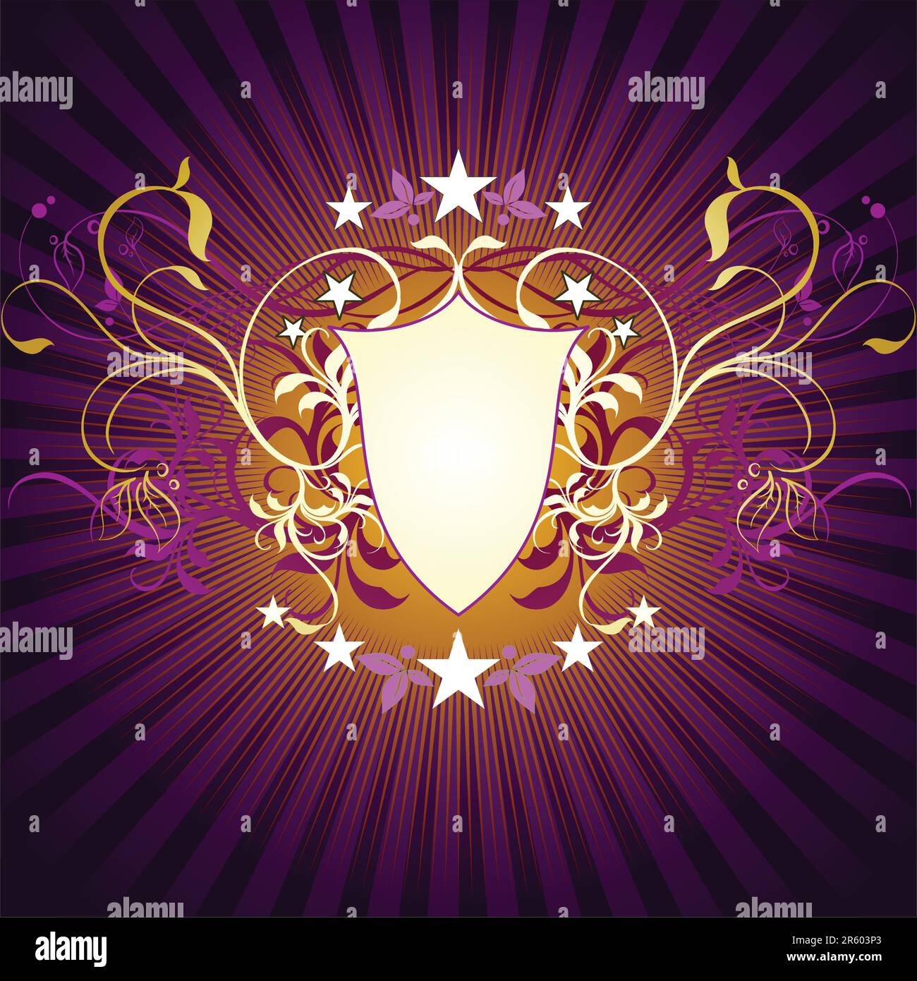 ornamental shield, this illustration may be usefull as designer work ...