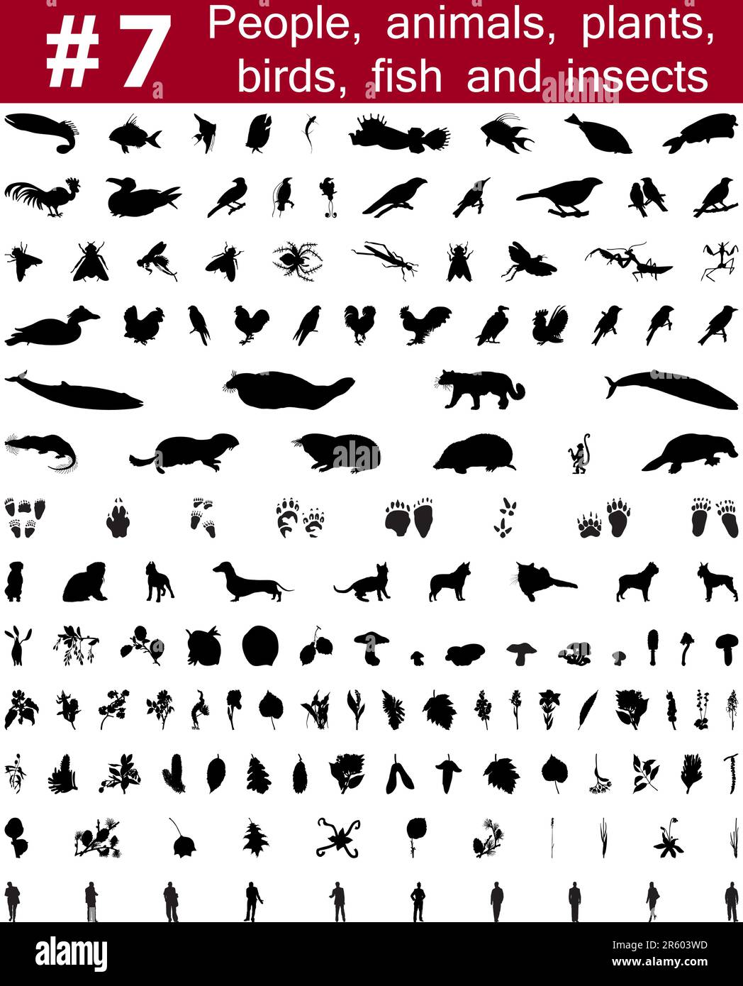 Set # 7. Big collection of collage vector silhouettes of people ...
