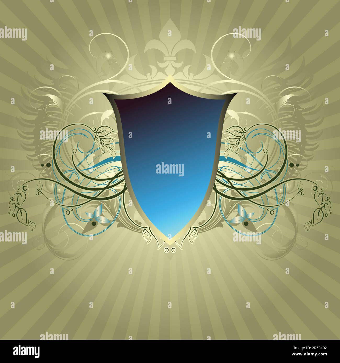 ornamental shield, this illustration may be usefull as designer work ...