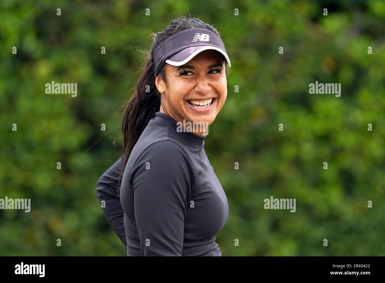 Great Britain's Heather Watson during a practice session on day two of ...